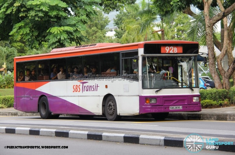 [Defunct] SBS Transit Bus Service 92B | Land Transport Guru