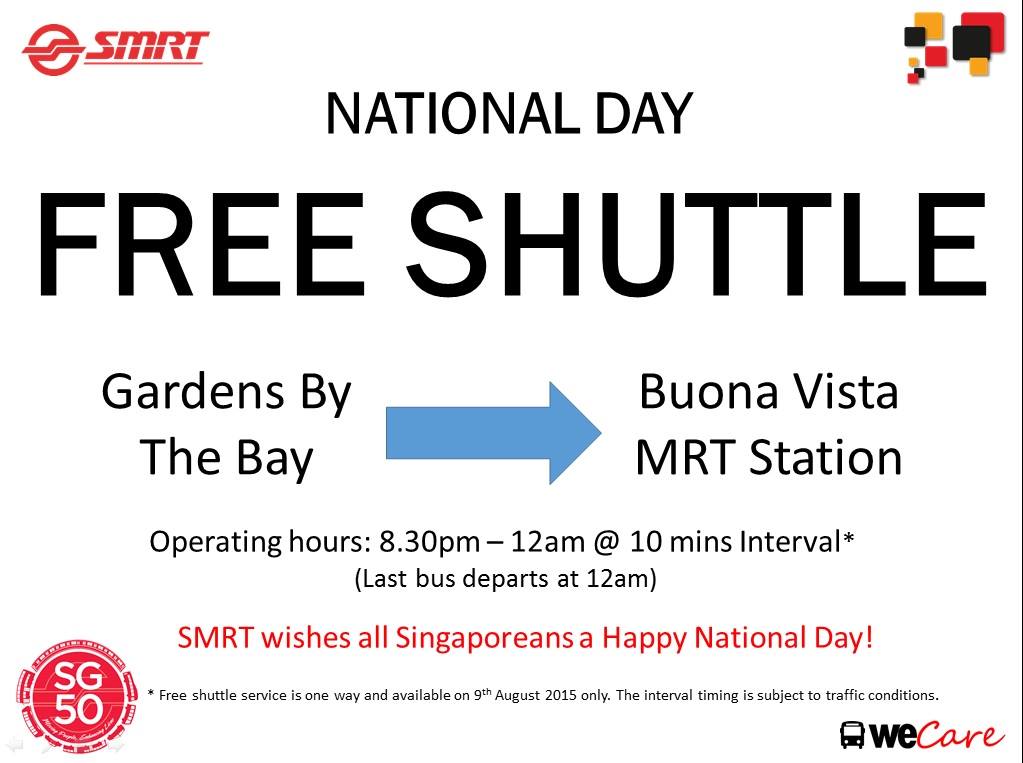 SMRT SG50 Free Shuttle | Land Transport Guru