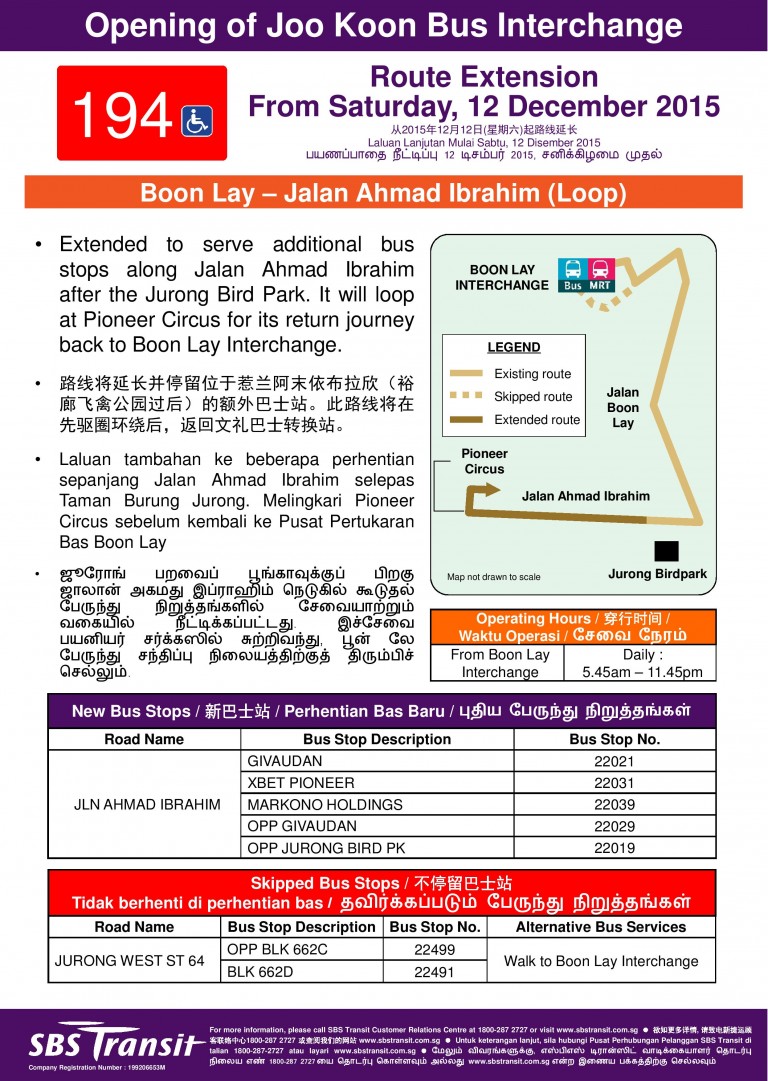 SMRT Bus Service 194 | Land Transport Guru