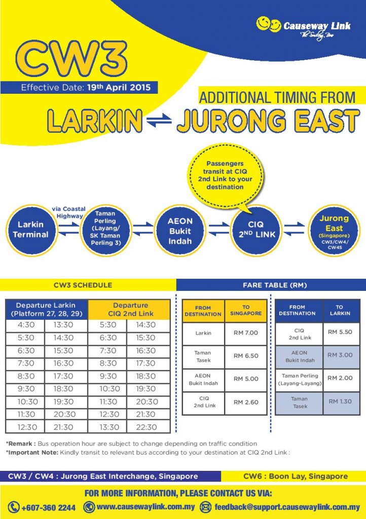 [Defunct] Causeway Link CW3E (Larkin Branch) | Land Transport Guru