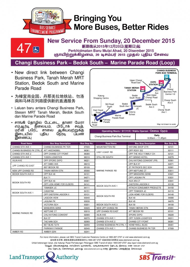 SBS Transit Bus Service 47 – Land Transport Guru