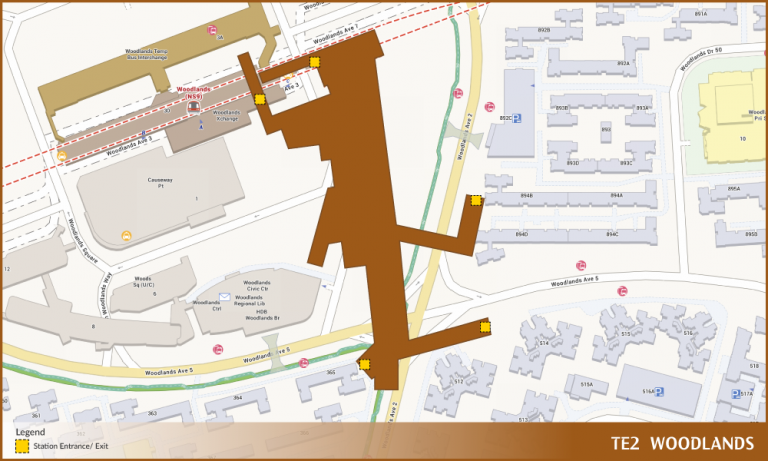 Woodlands TEL Station Diagram | Land Transport Guru