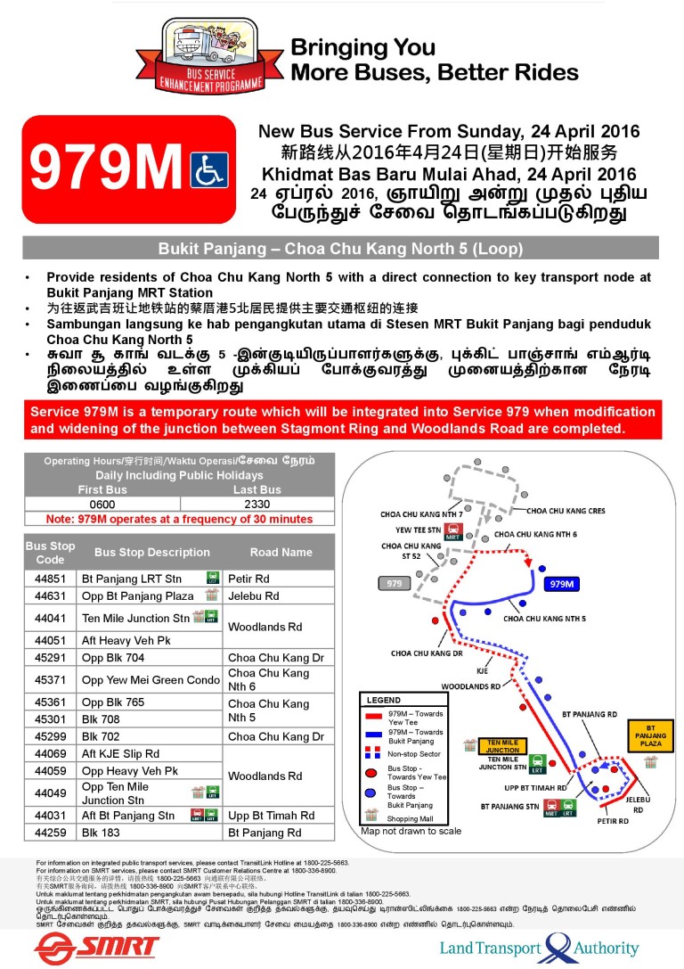 (Defunct) SMRT Bus Service 979M | Land Transport Guru