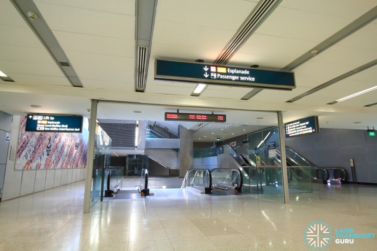 Esplanade MRT Station – Esplanade Xchange above East Concourse with ...