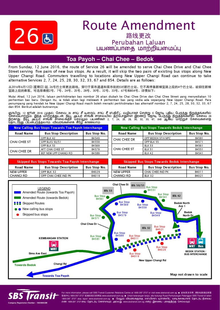 SBS Transit Bus Service 26 | Land Transport Guru