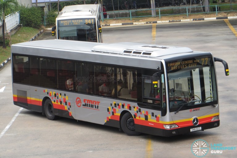SMRT Mercedes-Benz OC500LE (SMB30Z) – Service 77, in SMRT Buses’ New ...