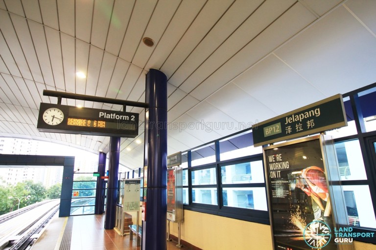 Jelapang LRT Station – Platform 2 | Land Transport Guru