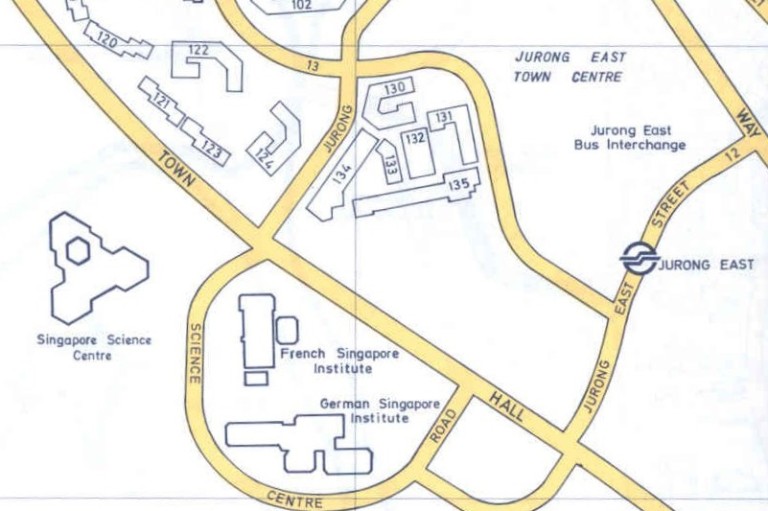 1988 map of Jurong East showing Jurong West Street 12 | Land Transport Guru