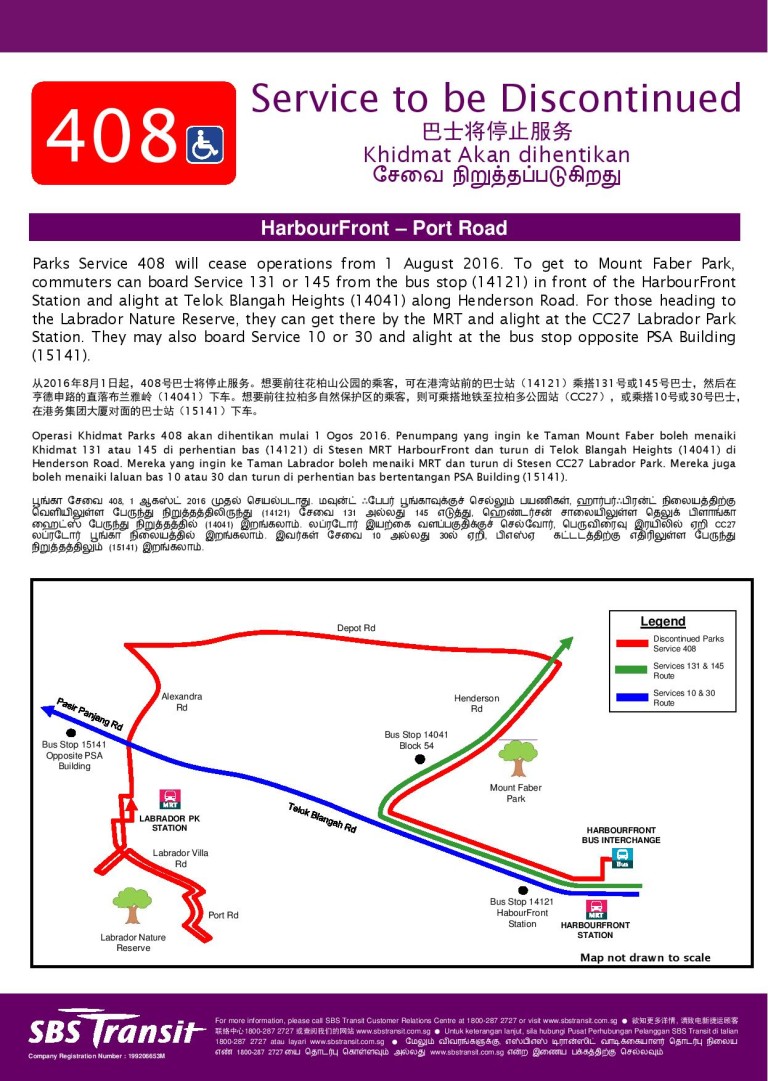 (Defunct) SBS Transit Parks Bus Service 408 | Land Transport Guru