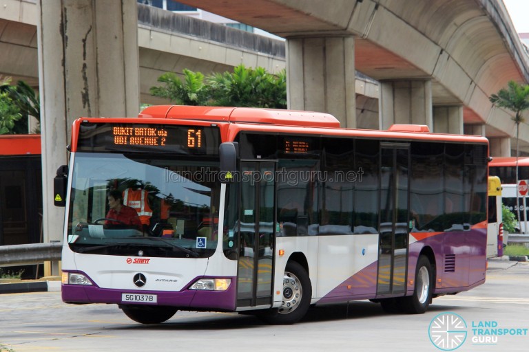 SG1037B on 61 – SMRT Buses Mercedes-Benz Citaro | Land Transport Guru