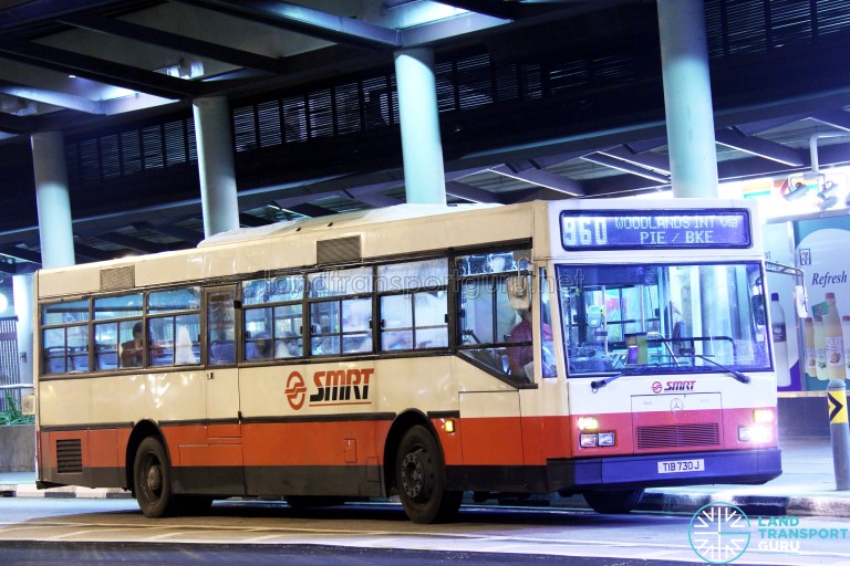 SMRT Mercedes-Benz O405 (TIB730J) – Service 960 | Land Transport Guru