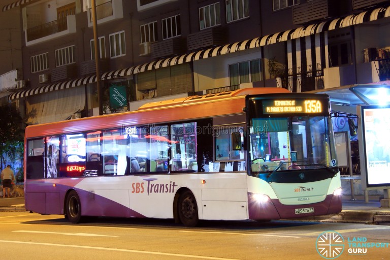 [Defunct] SBS Transit Bus Service 135A | Land Transport Guru