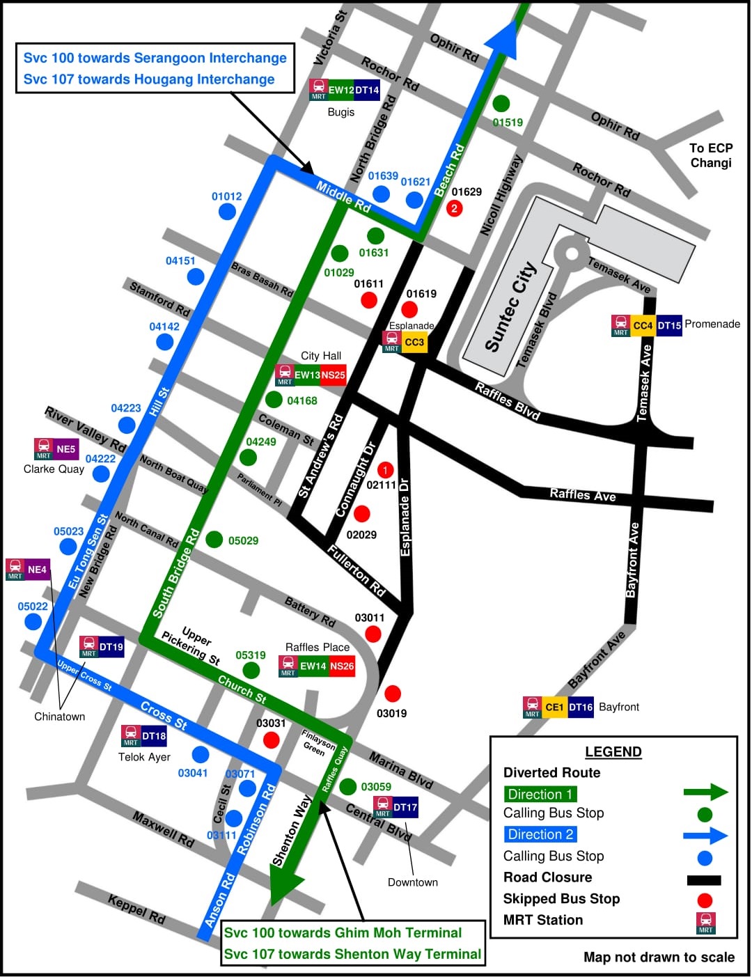 Formula 1 Diversions Service 100 107 Diversion Map Land Transport Guru