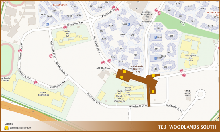 Woodlands South TEL Station Diagram | Land Transport Guru