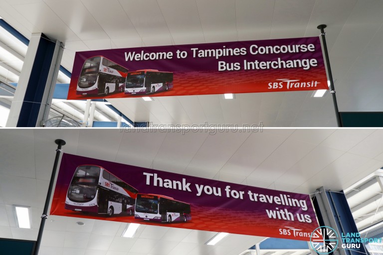 Banners for Tampines Concourse Bus Interchange | Land Transport Guru