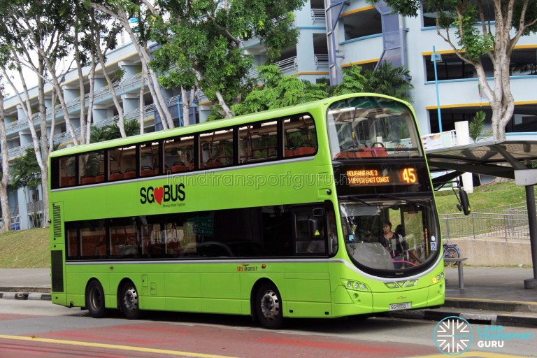 SBS Transit Volvo B9TL Wright (SG5556T) – Service 45 | Land Transport Guru
