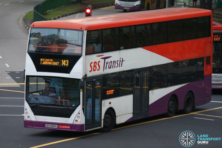 Bus 143 – SBS Transit Volvo B10TL CDGE (SBS9889U) | Land Transport Guru