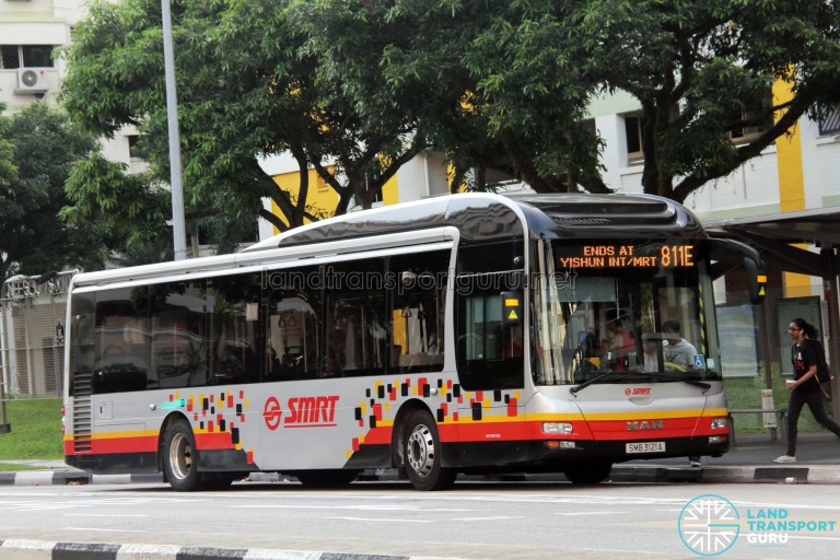 SMRT MAN NL323F (SMB3121A) – Service 811E | Land Transport Guru
