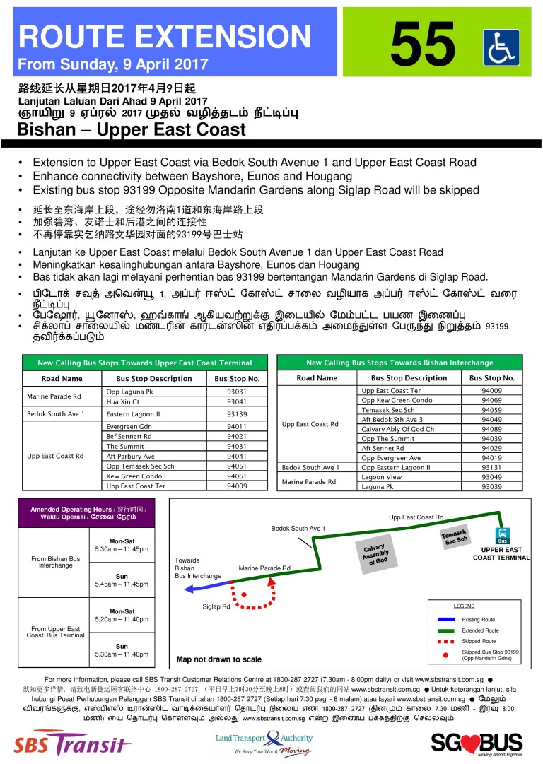 SBS Transit Bus Service 55 | Land Transport Guru