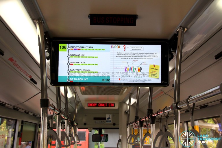 LTA trials new information display for buses | Land Transport Guru
