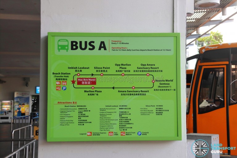 Sentosa Bus A | Land Transport Guru