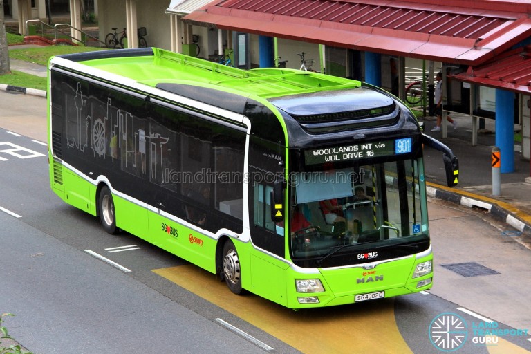 SMRT Buses – MAN Lion’s City SD 3-Door (SG4002G) – Service 901 | Land ...