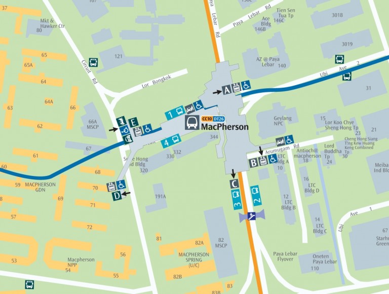 Map of MacPherson MRT Station | Land Transport Guru