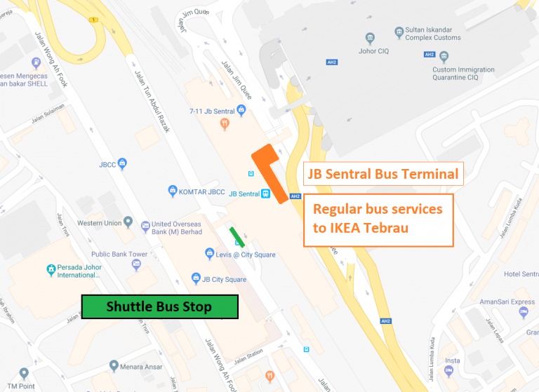IKEA Tebrau Transport Map (JB Sentral) | Land Transport Guru