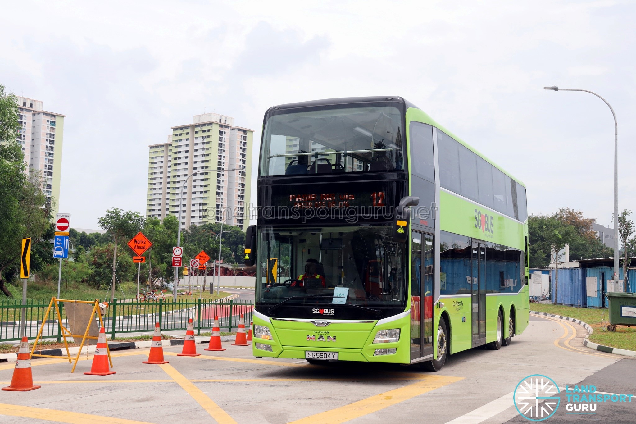 Service 12 Go Ahead Singapore MAN A95 SG5904Y Land Transport Guru Service 12 Go Ahead Singapore MAN A95 SG5904Y Land Transport Guru