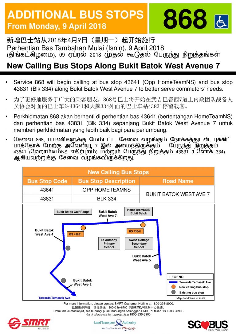 SMRT Express Bus Service 868E | Land Transport Guru