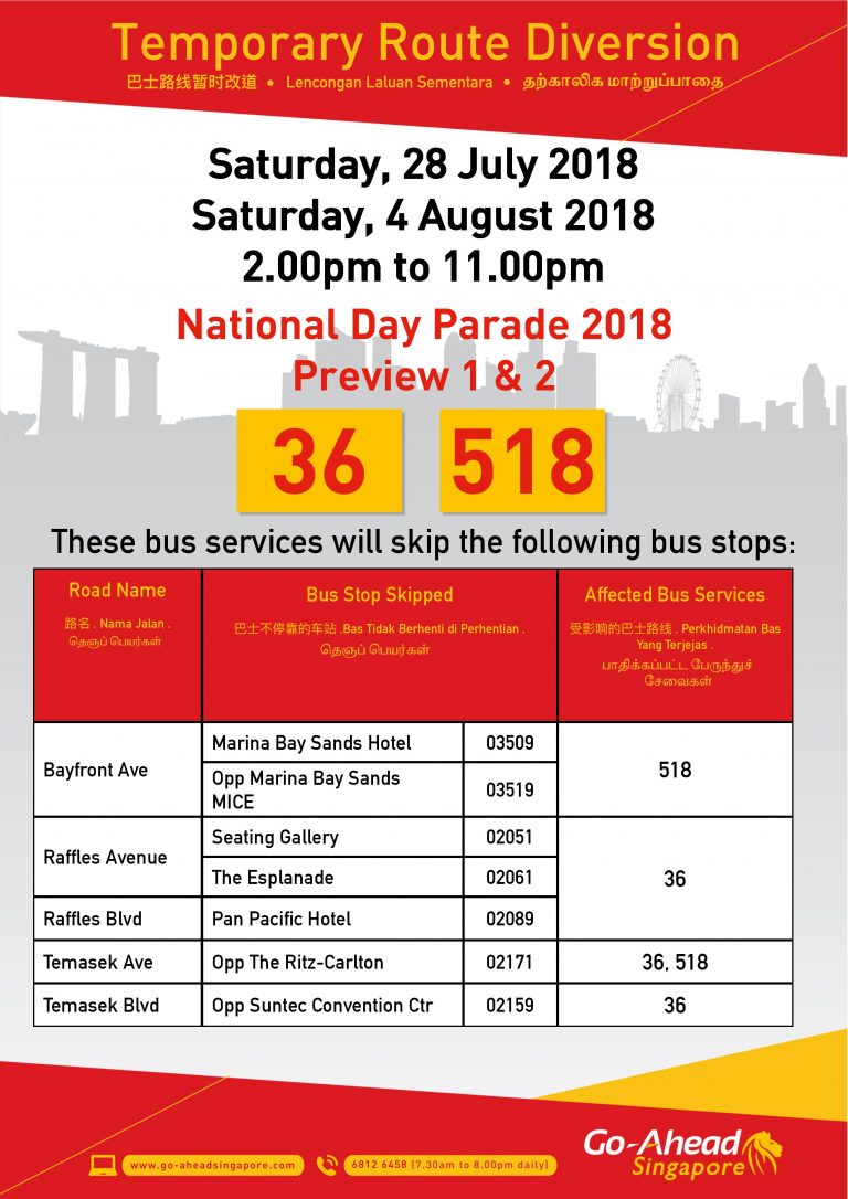 Go-Ahead Singapore Poster for NDP 2018 – Preview 1 & 2 | Land Transport ...