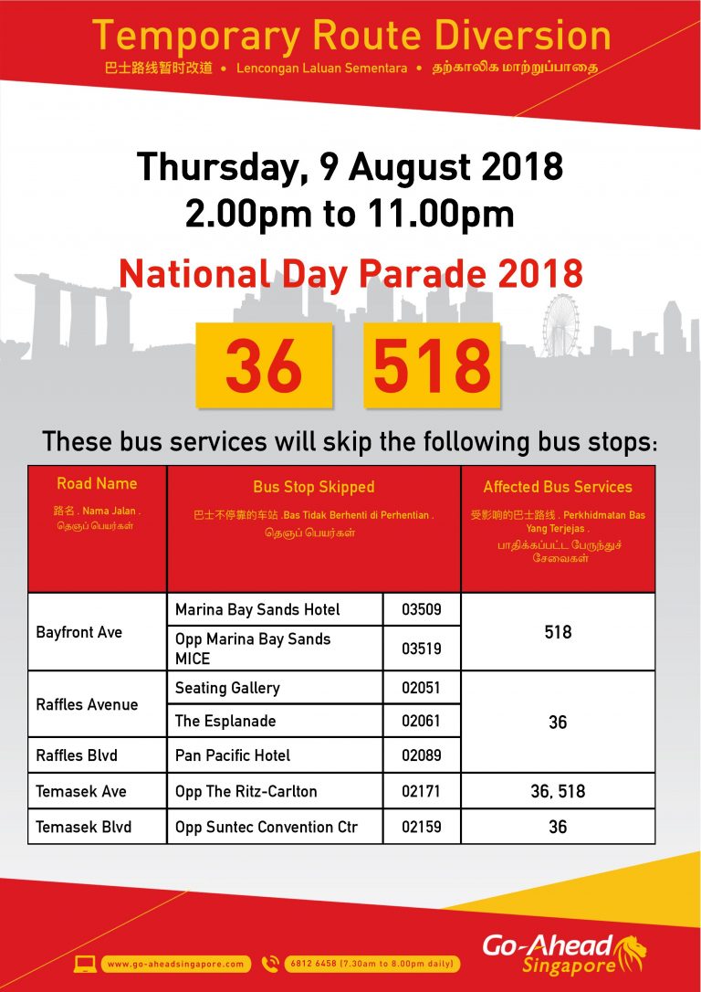 Go-Ahead Singapore Poster for NDP 2018 | Land Transport Guru