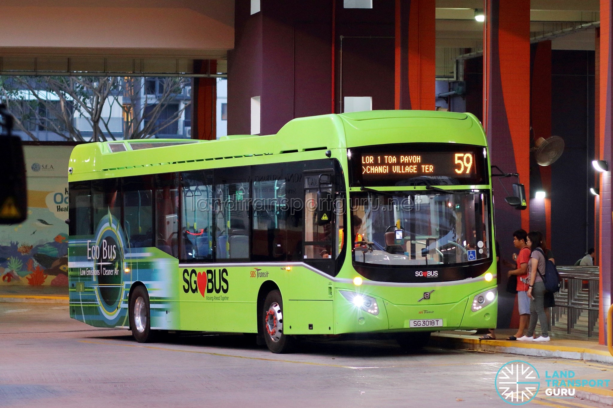 Bus 59 SBS Transit Volvo B5LH SG3018T Land Transport Guru