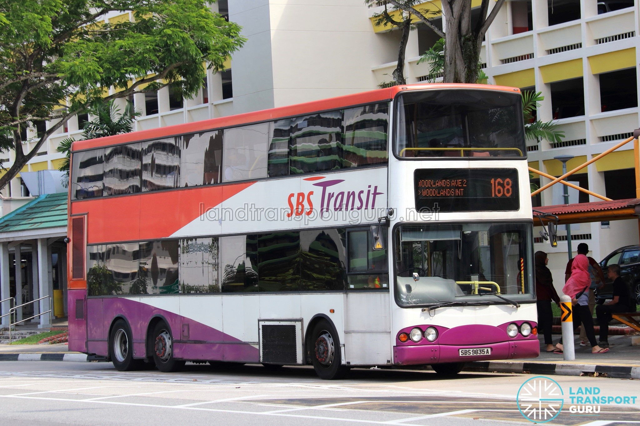 Bus 168 SBS Transit Volvo B10TL SBS9835A Land Transport Guru