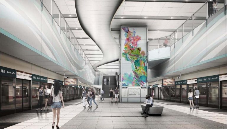 Artist’s Impression for TE07 Bright Hill MRT Station (Photo: LTA ...