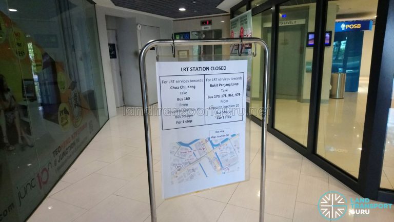 LRT Station Closed Notice at Ten Mile Junction Station | Land Transport ...