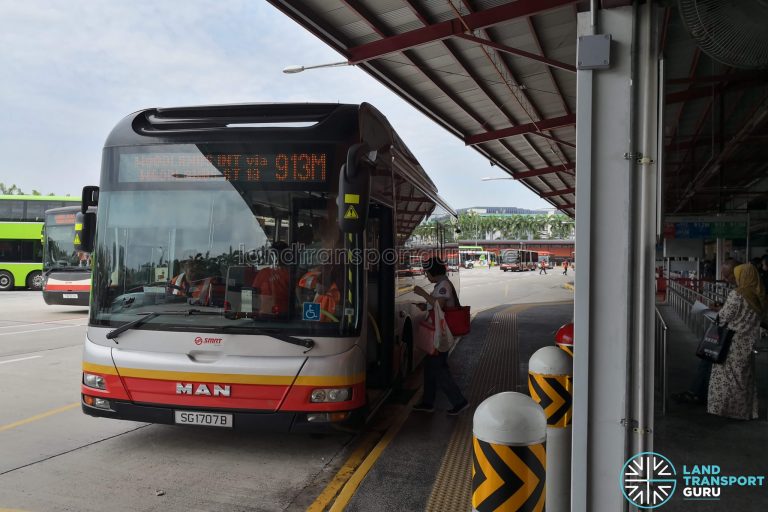 SMRT Bus 913M: MAN A22 (SG1707B) | Land Transport Guru