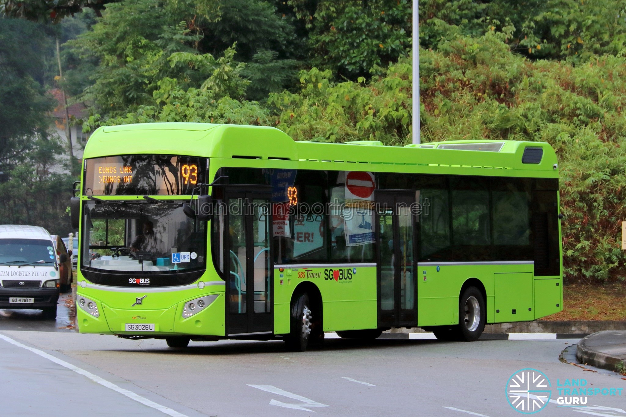 SBS Transit Bus Service 93 Volvo B5LH SG3026U Land Transport Guru SBS Transit Bus Service 93 Volvo B5LH SG3026U Land Transport Guru