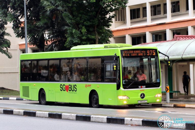 Bus 975 – SMRT Buses Mercedes-Benz OC500LE (SMB54E) | Land Transport Guru
