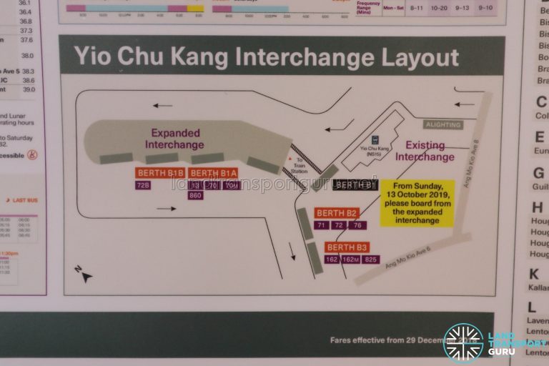 Yio Chu Kang Bus Interchange – Concourse layout (Oct 2019) | Land ...