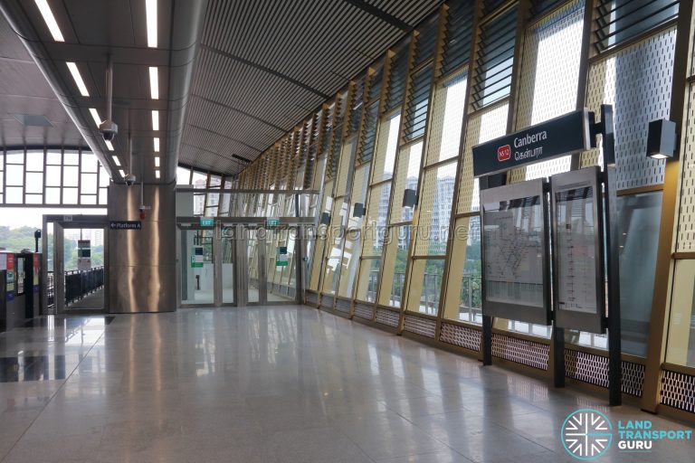 Canberra MRT Station – Platform A Tailwall | Land Transport Guru