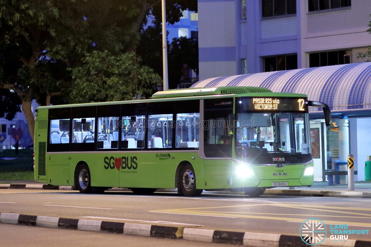 Bus 12 – Go-Ahead MAN A22 (Euro 6) (SG1849A) | Land Transport Guru