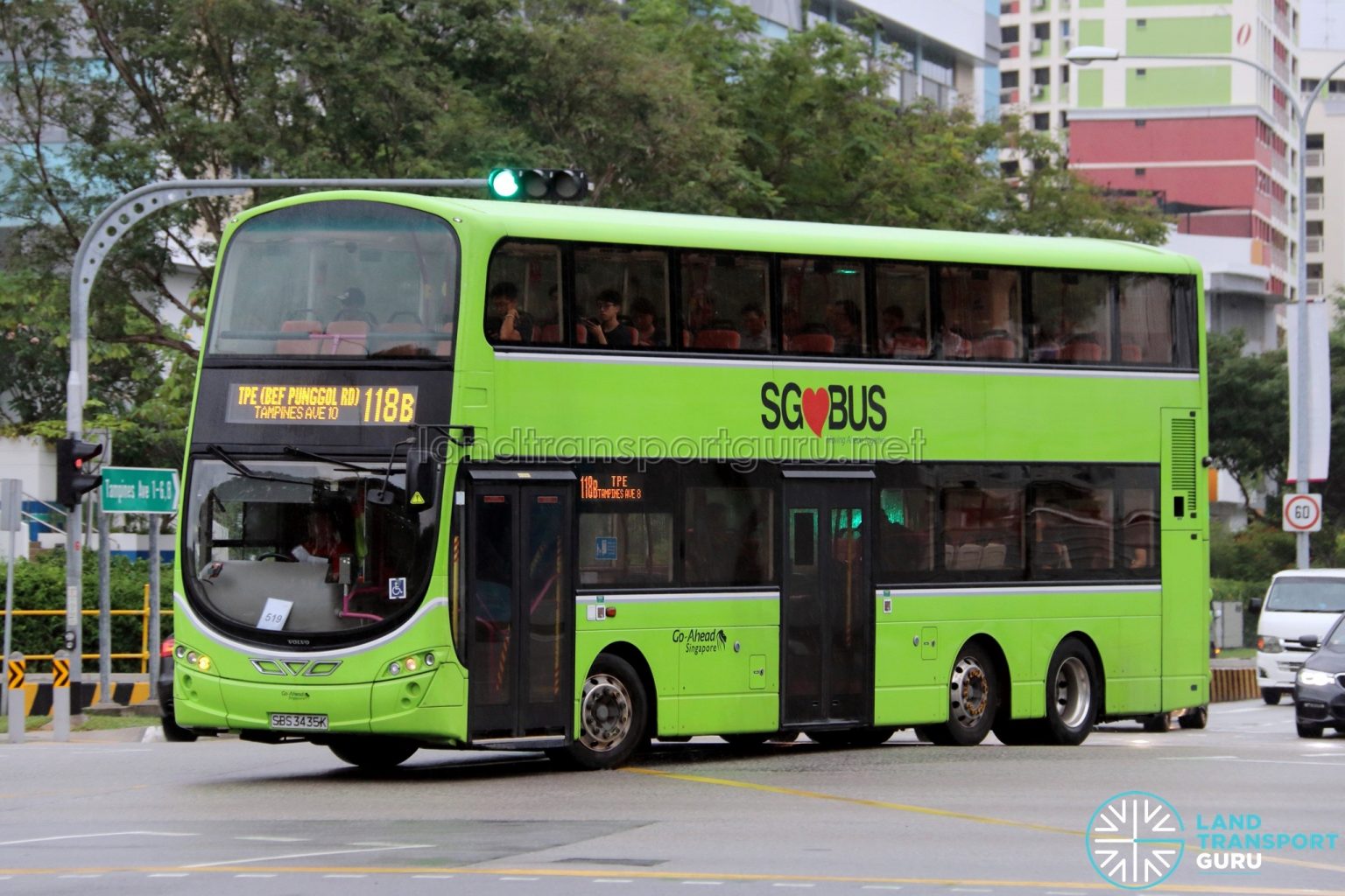 Bus 118B: Go-Ahead Volvo B9TL Wright (SBS3435K) | Land Transport Guru