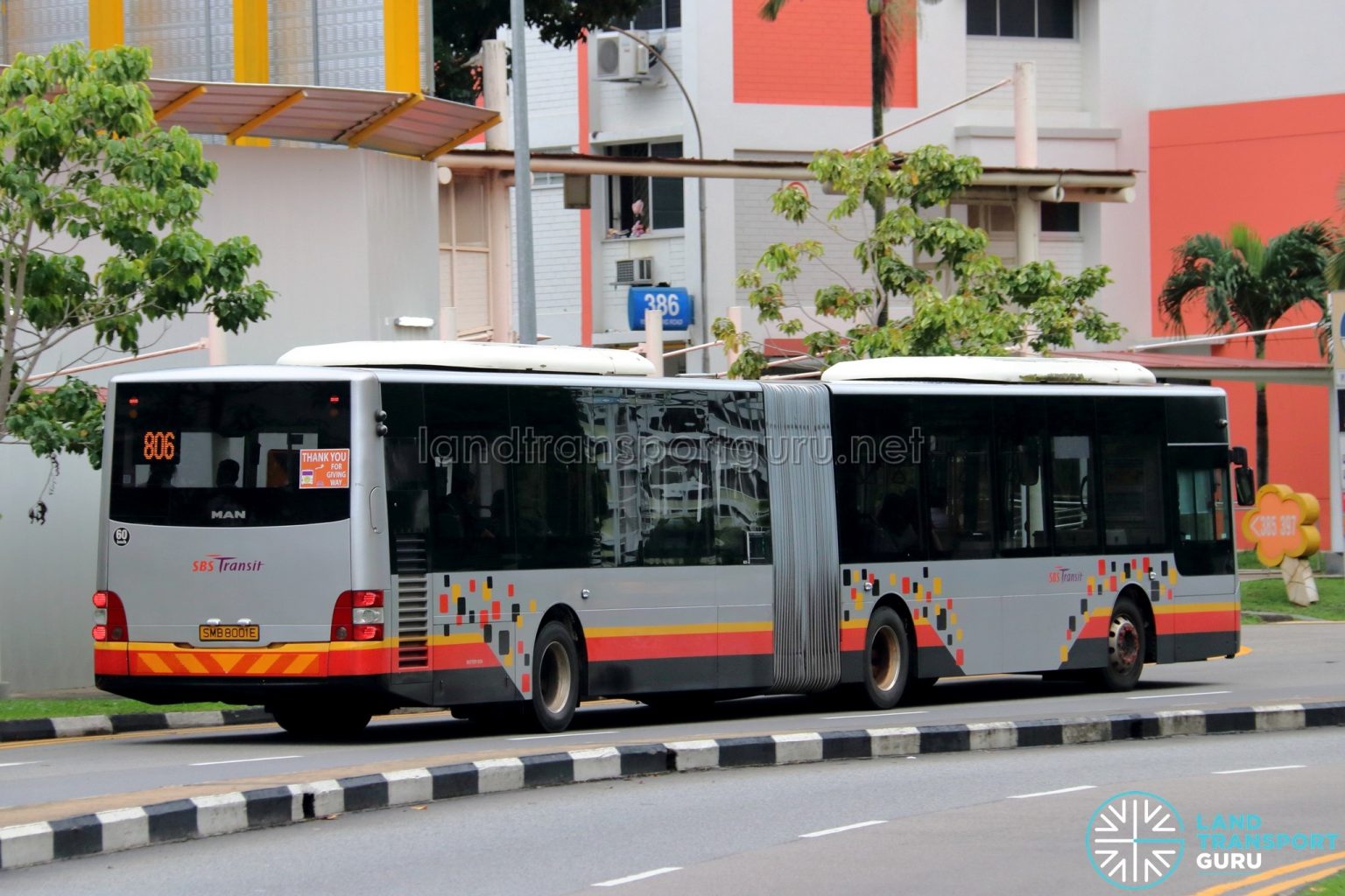 SBS Transit MAN A24 / Lion’s City G (SMB8001E) – Rear | Land Transport Guru