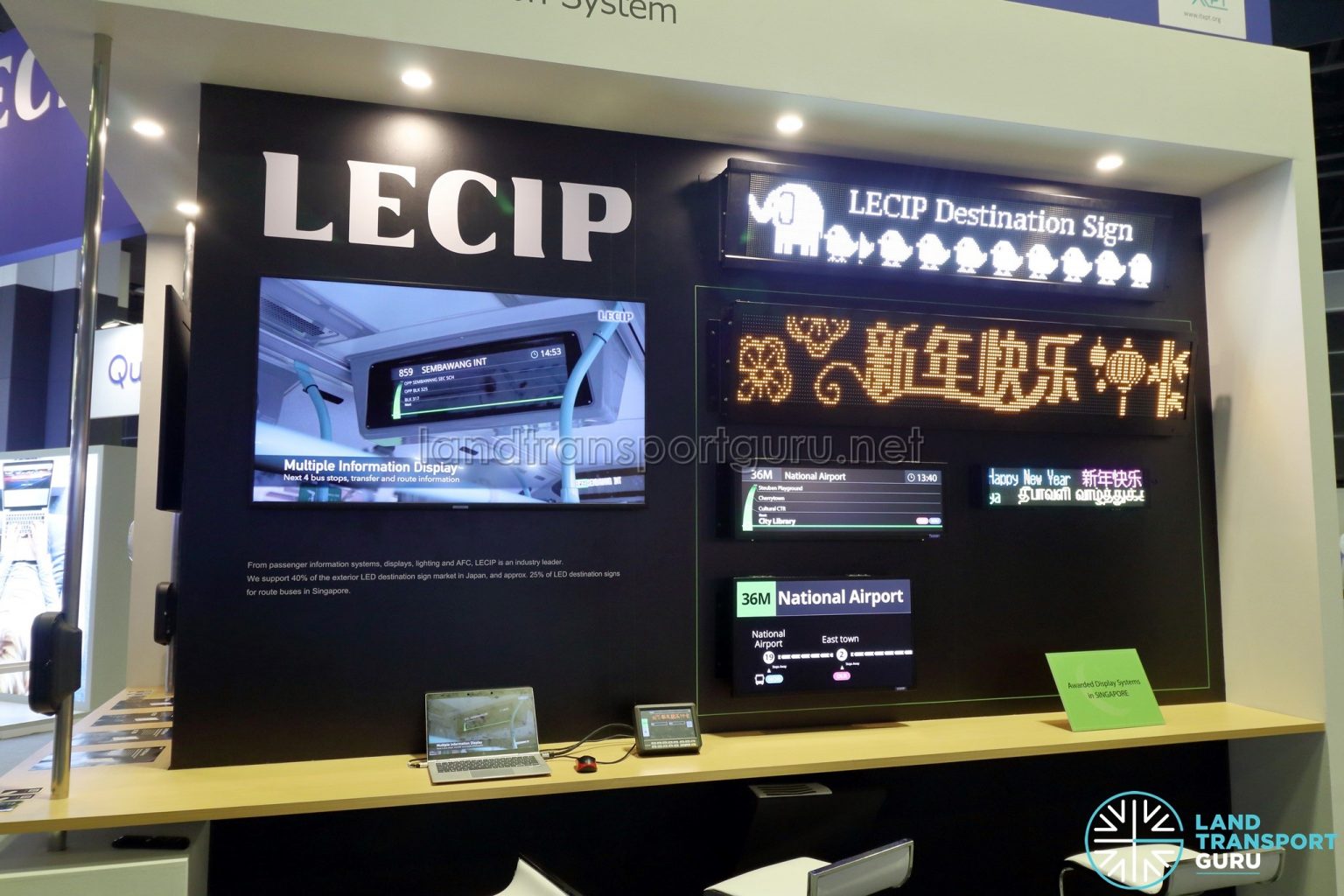 LECIP Booth at ITS World Congress 2019 featuring Passenger Information ...