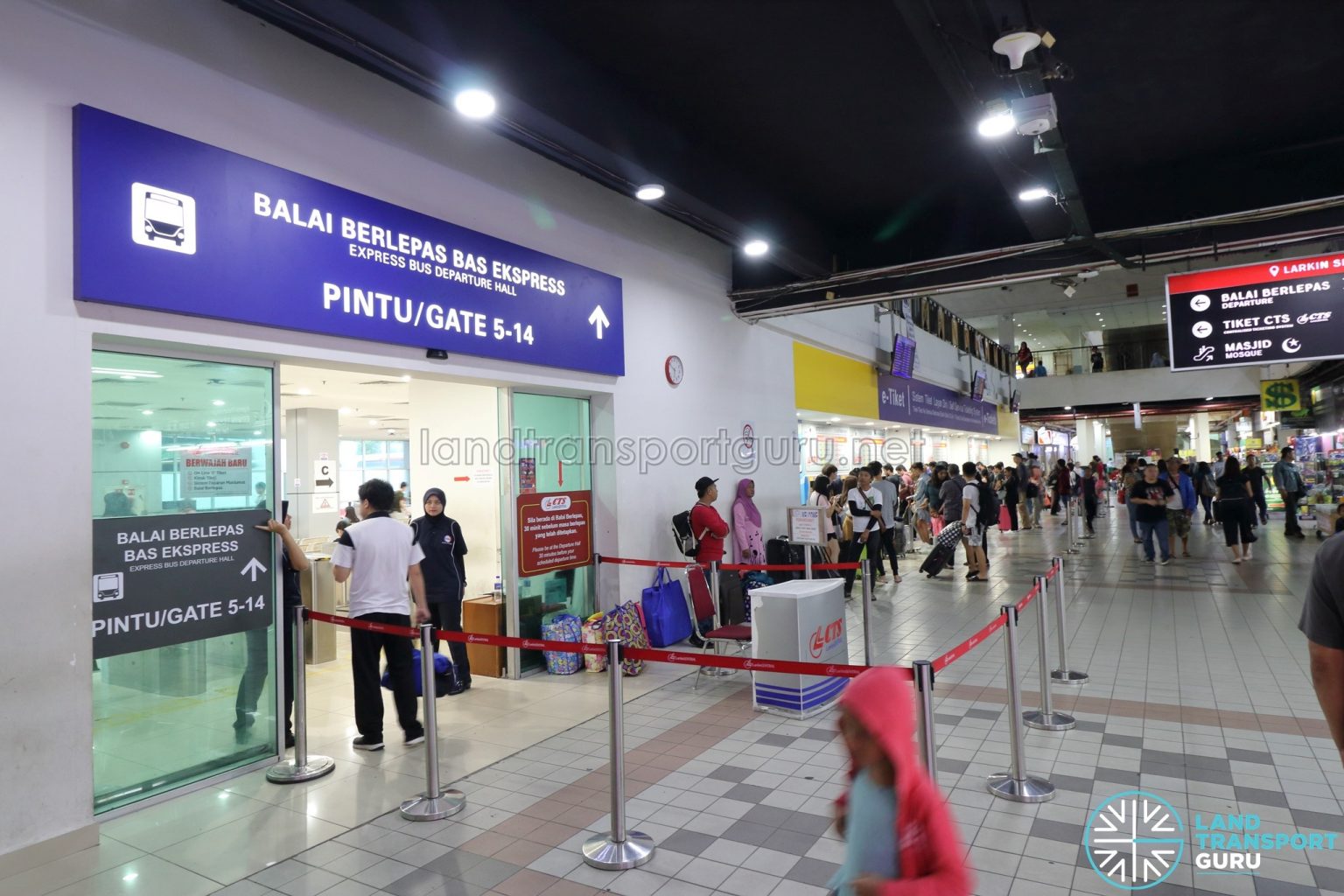 Larkin Bus Terminal – Express Bus departure waiting area | Land ...