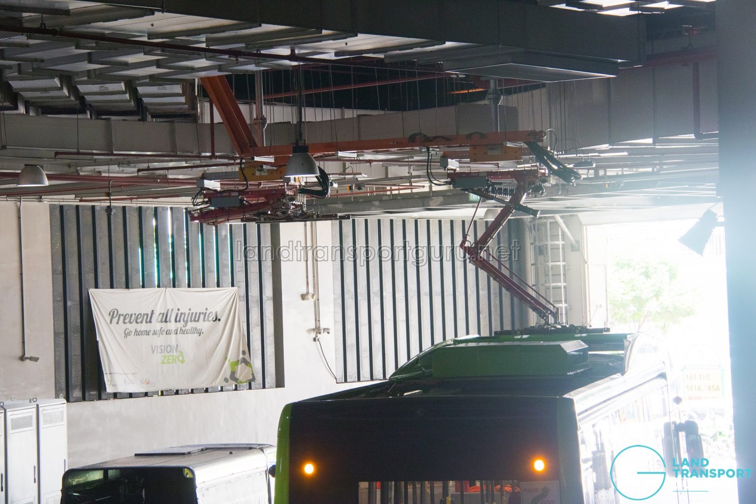 Pantographs (Retracted & Deployed) at Bukit Panjang ITH | Land ...