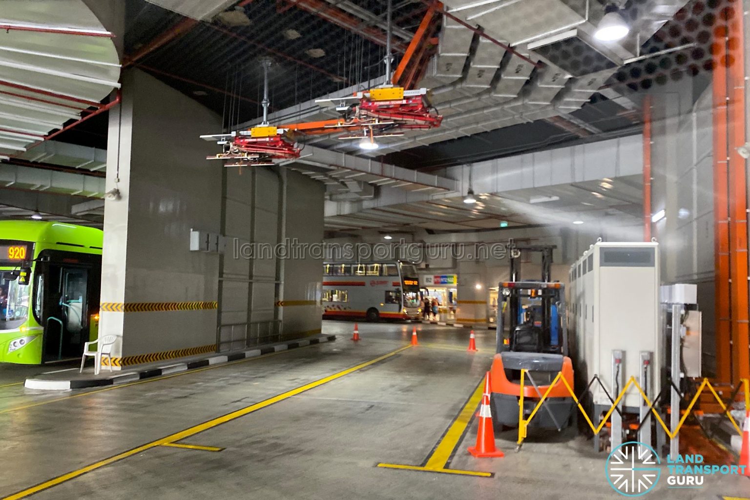 Overhead chargers for electric buses in Singapore | Land Transport Guru