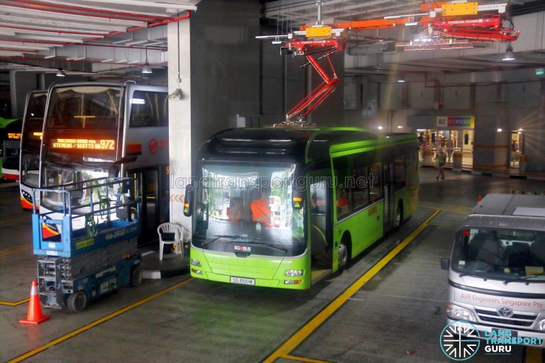 Installation of overhead bus chargers at Bedok and Bukit Panjang | Land ...