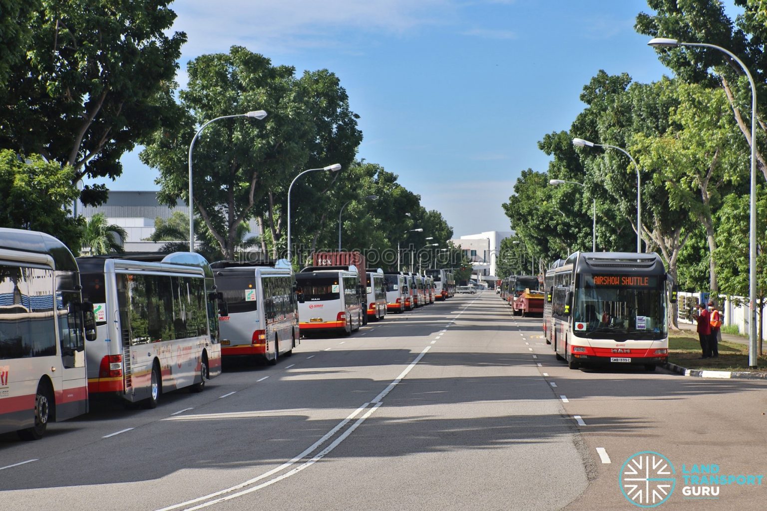 Airshow Shuttle 2020 – Shuttle Bus holding area at Changi Business Park ...